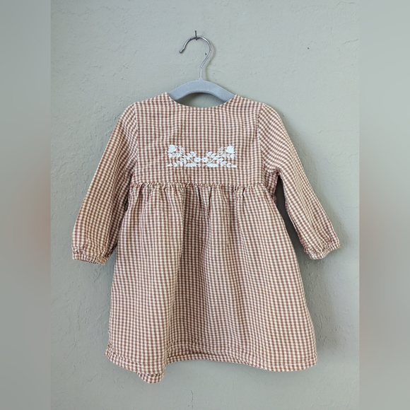 Cyrillus | Dresses | Cyrillus Gingham Dress With Embroidery 8 Months ...